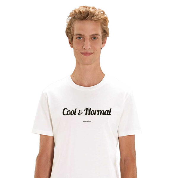 COOL & NORMAL - UNISEX TEE - WHITE - theJUICEmedia